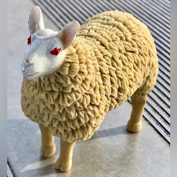 Art | Vintage Antique Plastic Rubber Toy Miniature Sheep Lamb Animal ...